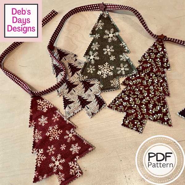 Xmas Fabric Bunting - Etsy