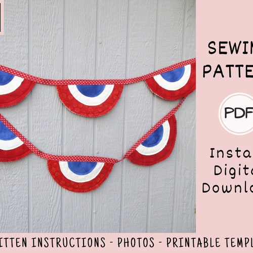 PDF Pattern: Patriotic Bunting Banner Instant Download - Etsy