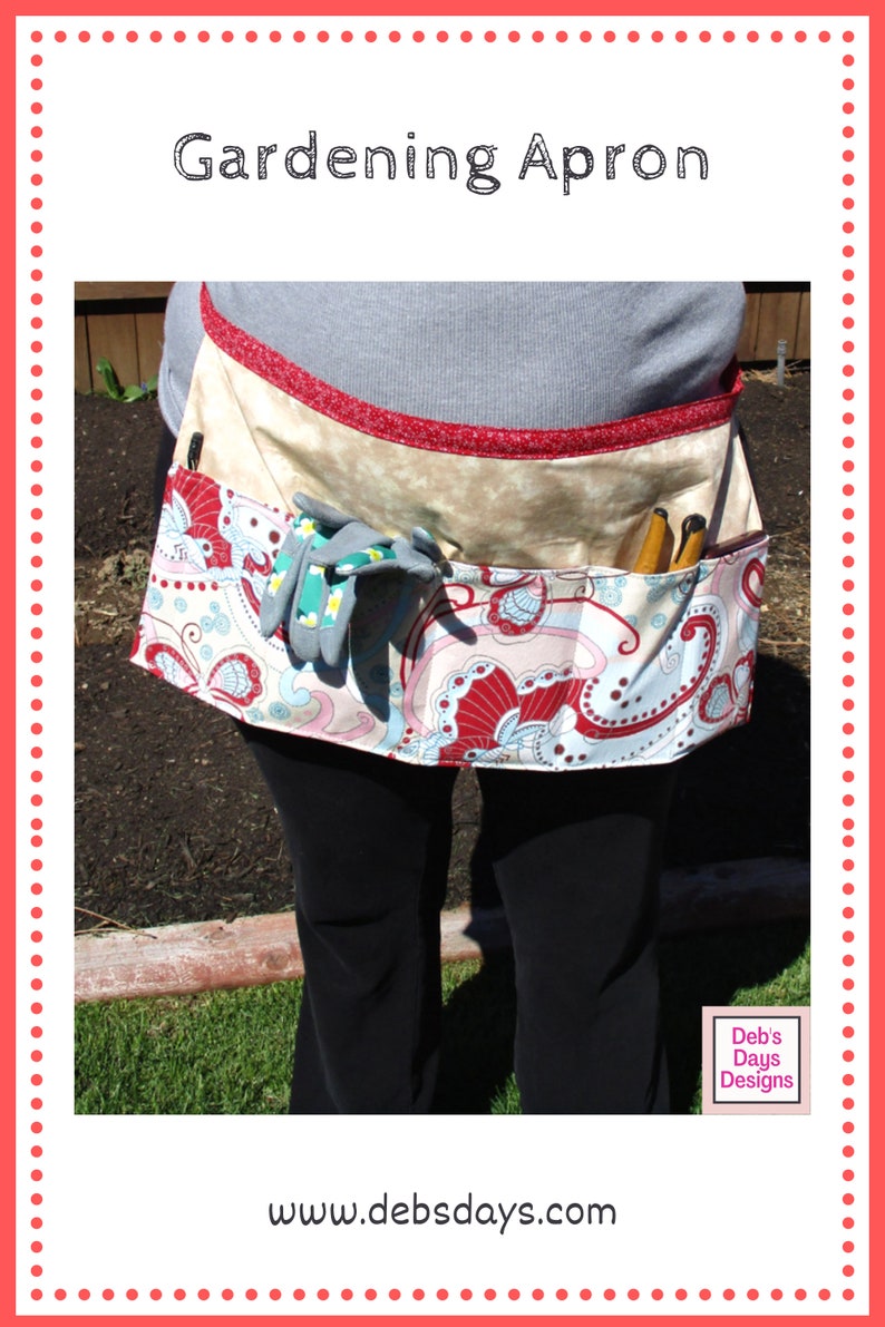 Gardening Apron PDF SEWING PATTERN Digital Download Make a - Etsy