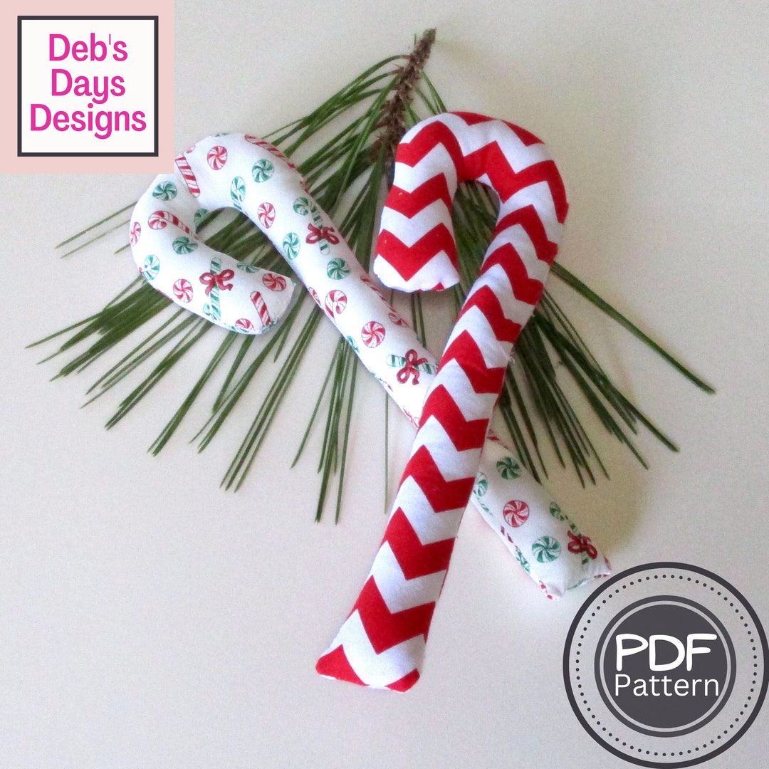 Cloth Candy Canes PDF SEWING PATTERN, Digital Download, How to Make ...
