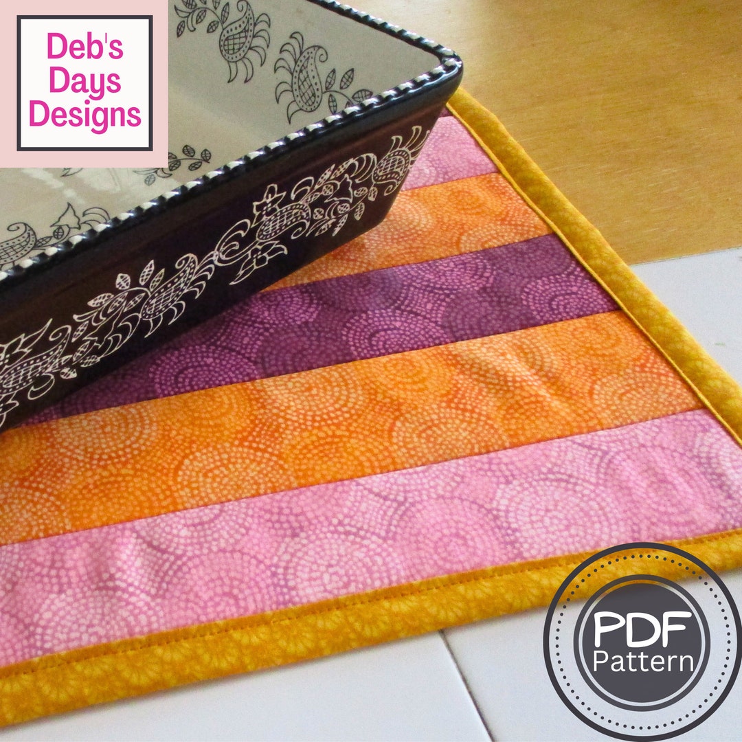 Quilted Oversized Hot Pad PDF SEWING PATTERN, Digital Download, How to ...