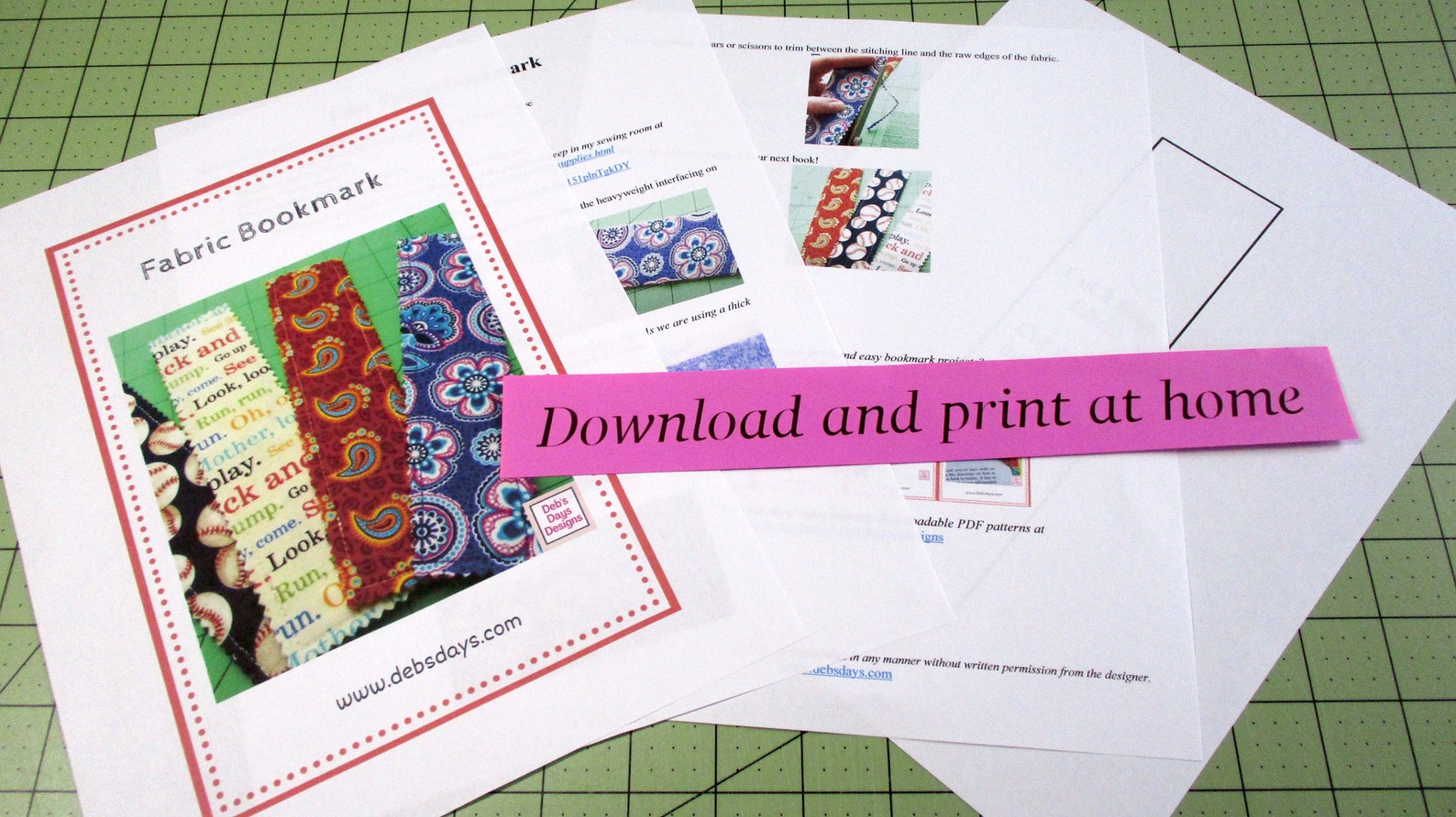 Easy Fabric Bookmark PDF SEWING PATTERN, Digital Download, How to Make ...