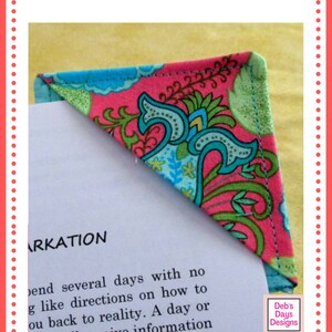 Corner Bookmark PDF SEWING PATTERN Instant Digital Download | Etsy