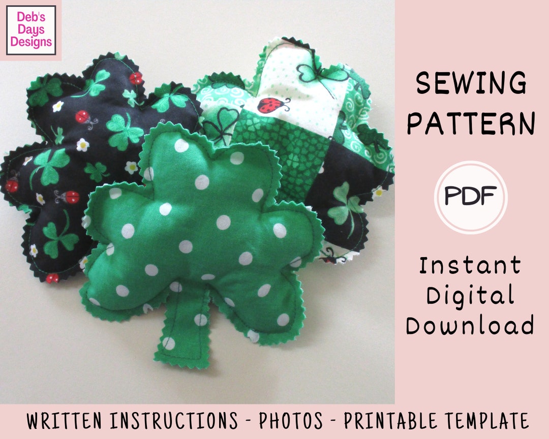 Cloth Shamrocks PDF SEWING PATTERN Digital Download How to - Etsy