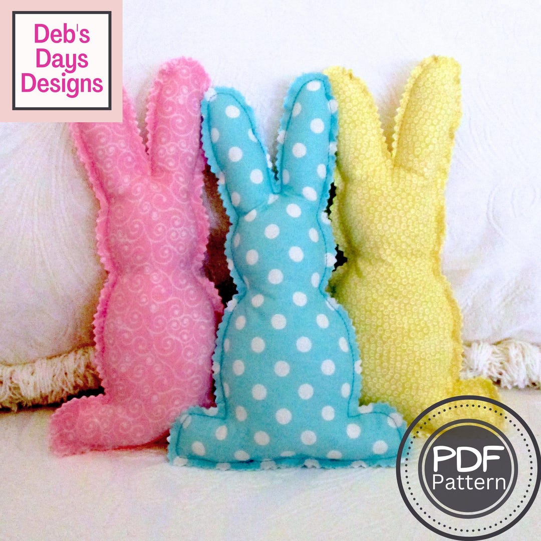 Cloth Easter Bunnies PDF SEWING PATTERN, Digital Download, How to Make ...