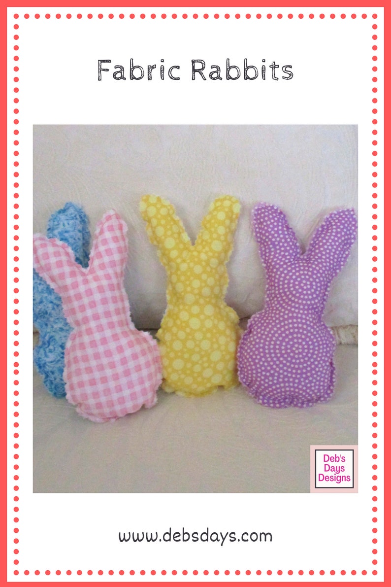 Fabric Rabbits PDF SEWING PATTERN Digital Download How to - Etsy