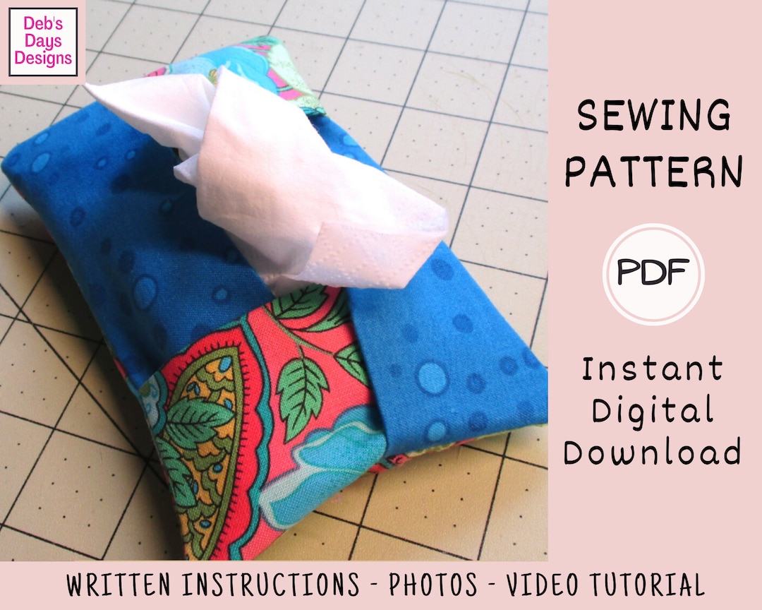 Easy Pocket Tissue Holder PDF SEWING PATTERN, Digital Download, How to ...