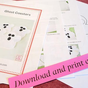 Halloween Coasters PDF SEWING PATTERN Bundle, Digital Download, How to ...