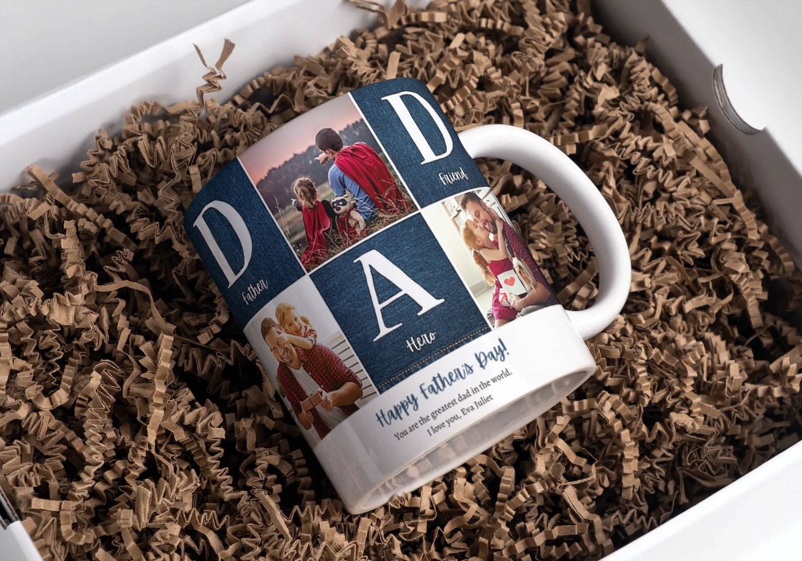 Personalized Mug for Fathers Day Picture Mug Add Custom - Etsy