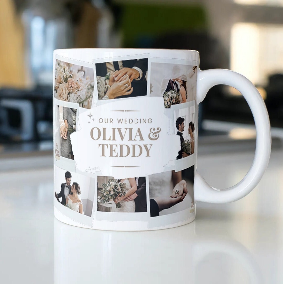 Custom Wedding Photo Mug Gift for Anniversary Couple Photo - Etsy