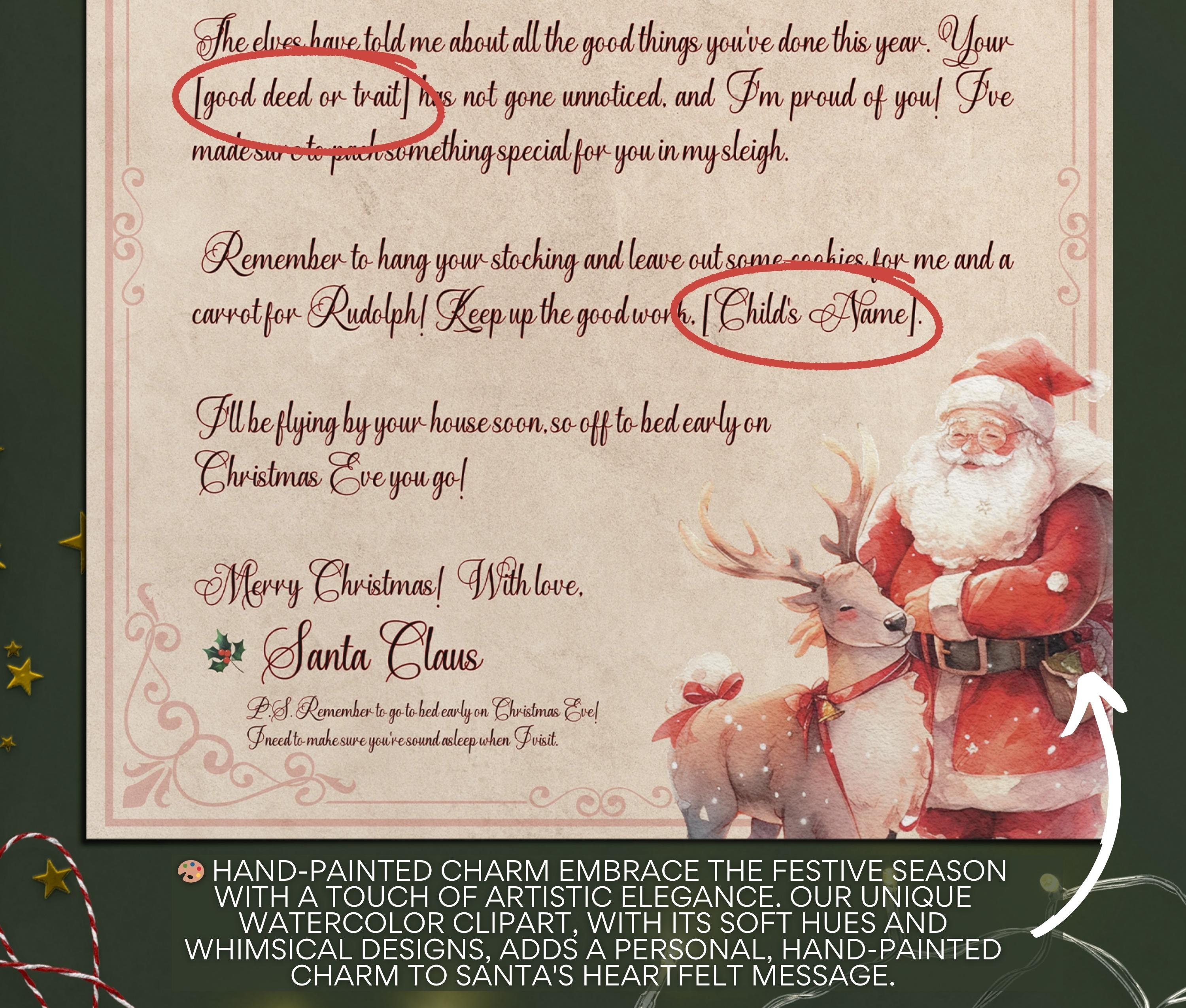 Official North Pole Santa Claus Letter - Editable and Personalized From ...