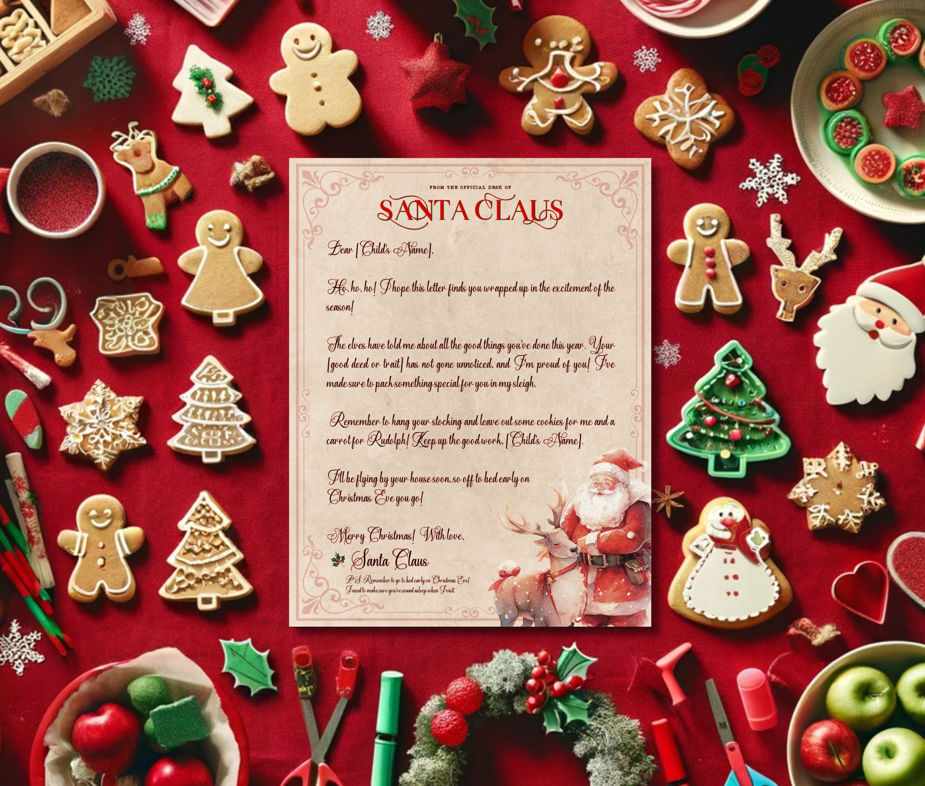 Official North Pole Santa Claus Letter - Editable and Personalized From ...