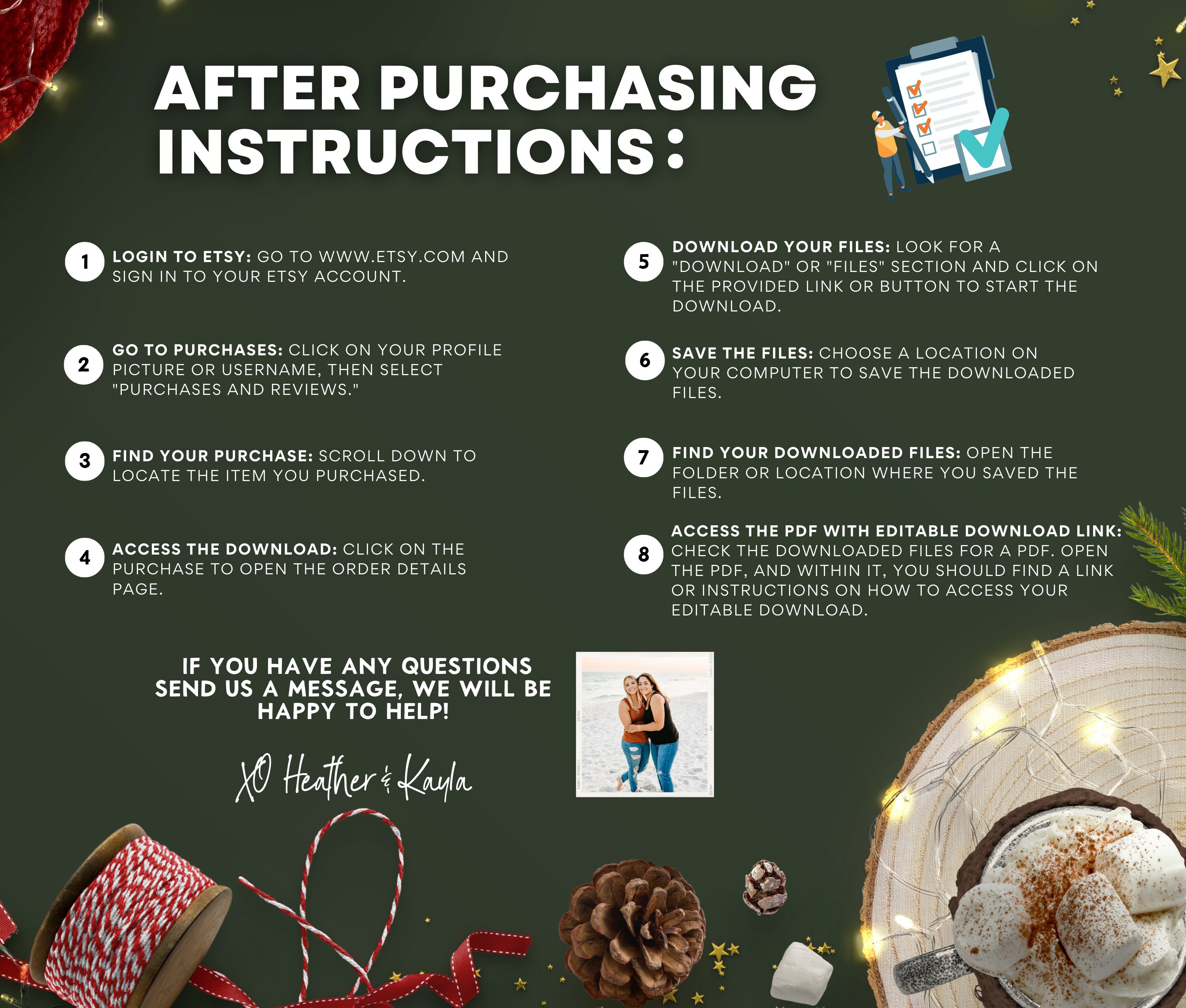 Customizable Elf Welcome Back "hello" Letter - Instant Download PDF ...