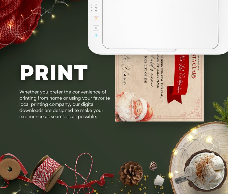 Official Santa's Nice List Certificate Customizable Canva Template ...