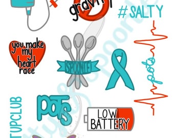 Glitter Salt Shaker Vintage Retro Pastel Style Sticker - Dysautonomia ...