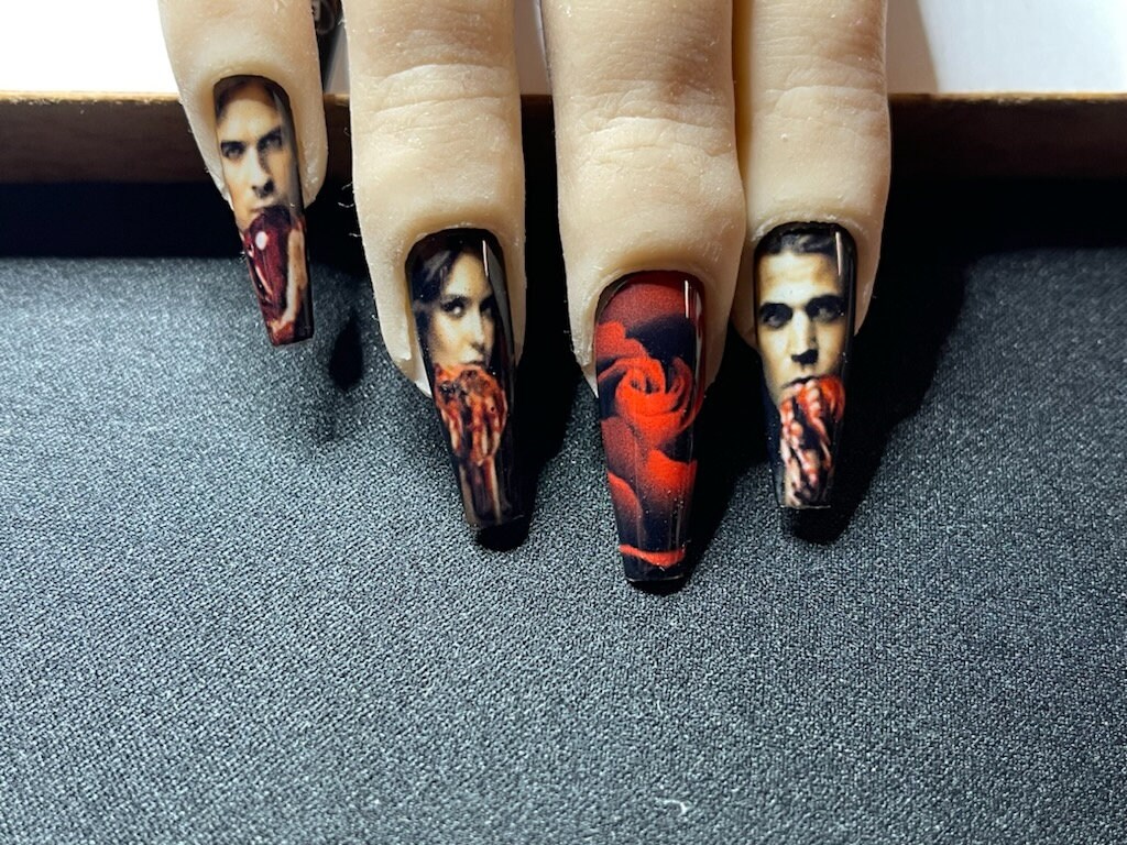 Vampire Diaries Nails