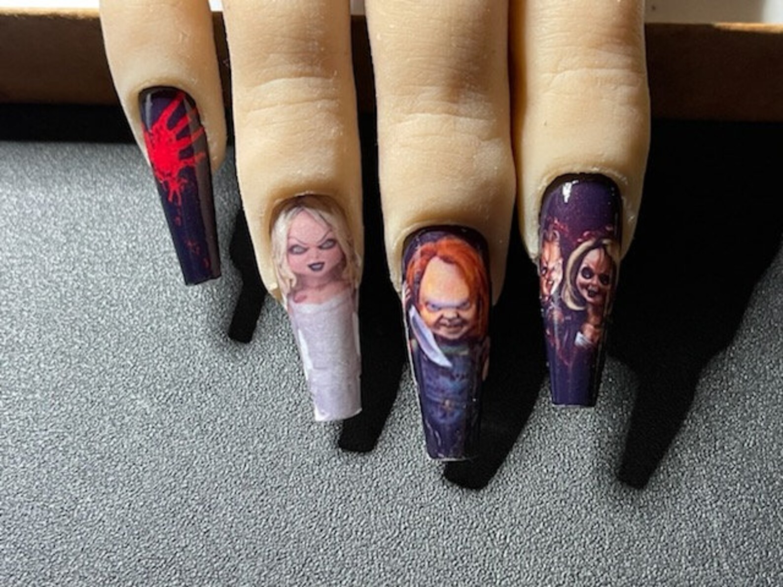 Chucky Press on Nails/halloween Nails/bride of Chucky/childs | Etsy