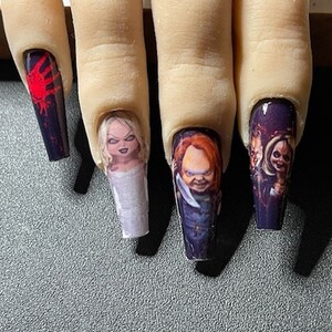 Chucky Press on Nails/halloween Nails/bride of Chucky/childs Play Nails ...