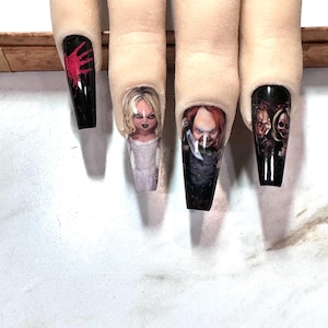 Chucky Press on Nails/halloween Nails/bride of Chucky/childs Play Nails ...