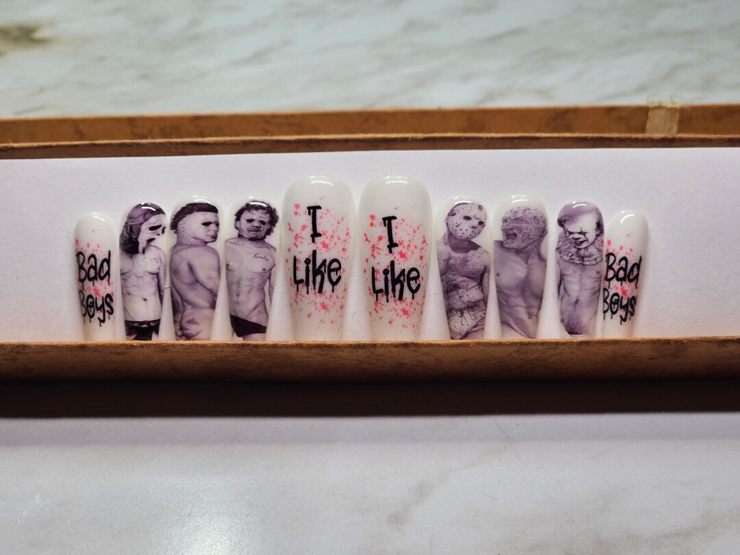 I Like Bad Boys Serial Killer Press on Nails/fake Nails/glue on Nails ...