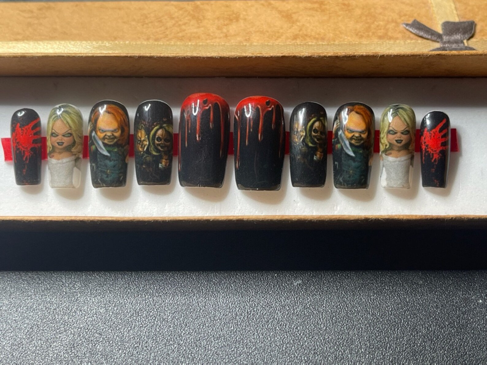 Chucky Press on Nails/halloween Nails/bride of Chucky/childs | Etsy
