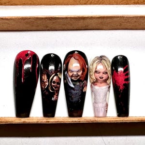 Chucky Press on Nails/halloween Nails/bride of Chucky/childs Play Nails ...