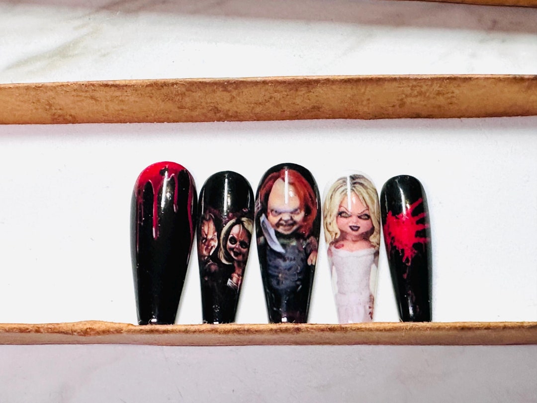 Chucky Press on Nails/halloween Nails/bride of Chucky/childs Play Nails ...
