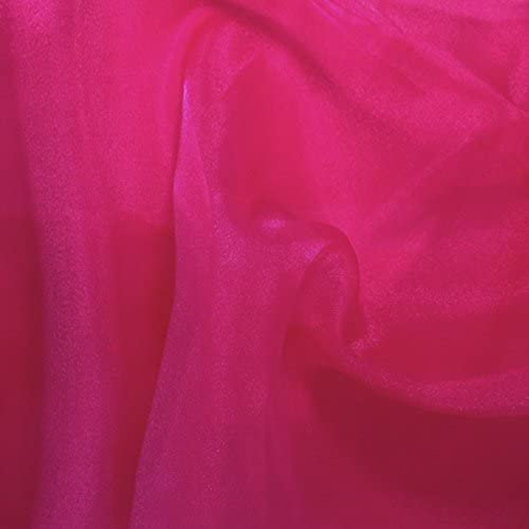 Fuchsia Sparkle Crystal Organza Fabric: Sheer Shiny Material, 60" Wide ...