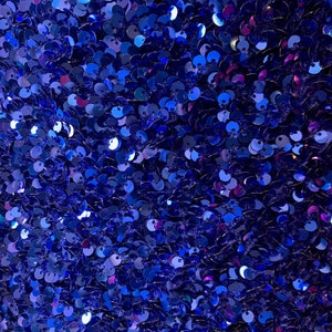 Royal Blue Sequin on Royal Stretch Velvet With Luxury Sequins All Over ...