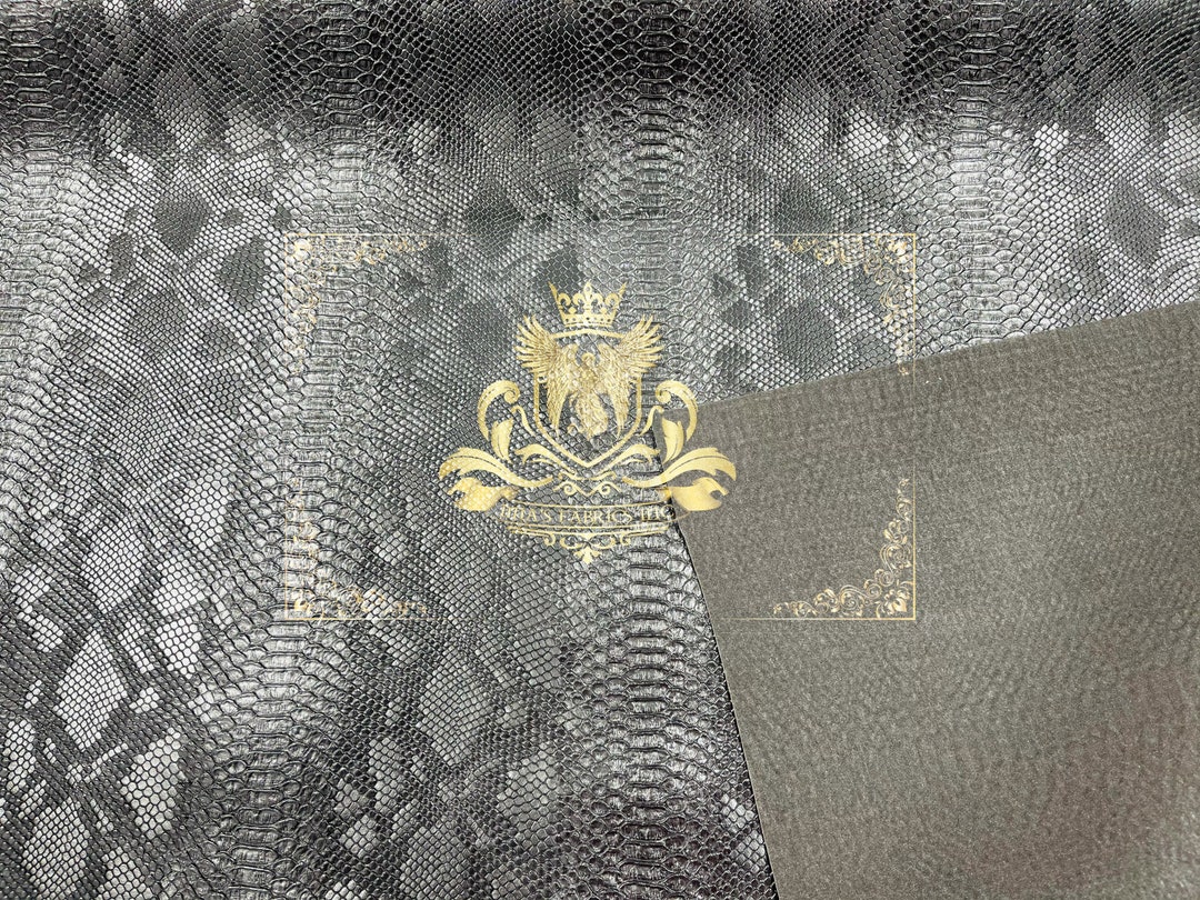 Black Faux Viper Snake Skin Vinyl-faux Leather-3d Scales-sold Vinyl for ...