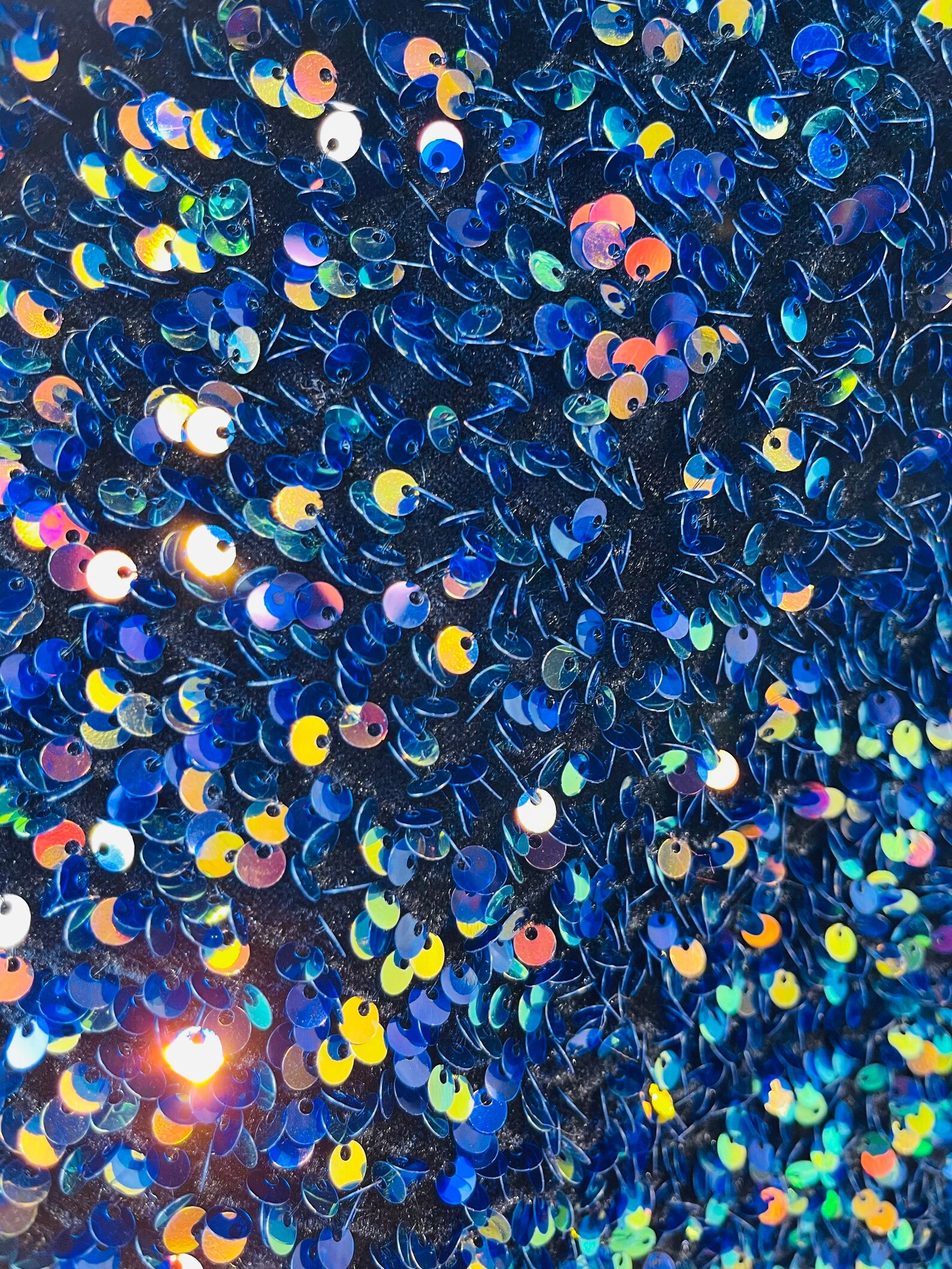 Iridescent Rainbow Sequin on Black Stretch Velvet With Luxury - Etsy