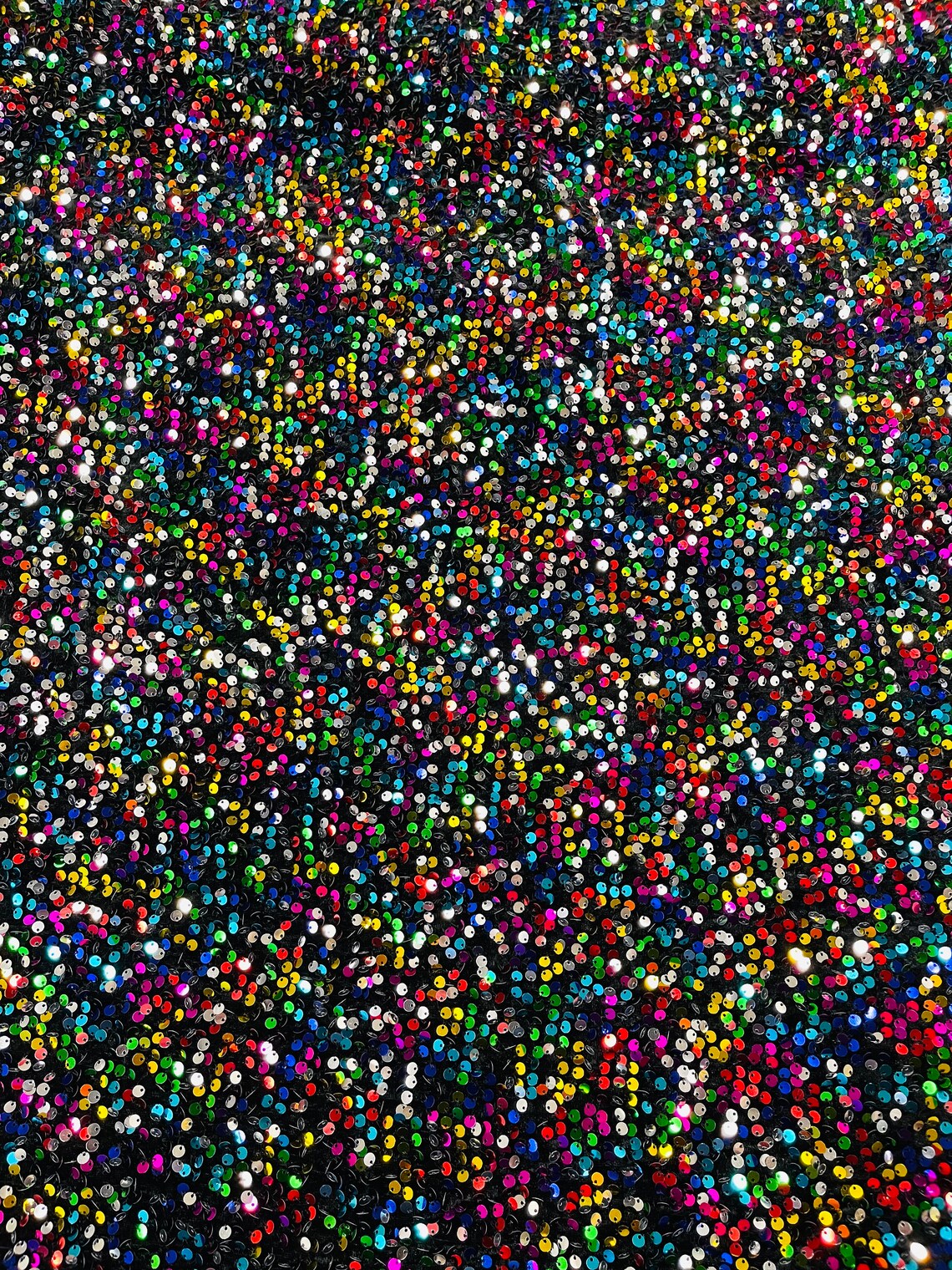 Rainbow Sequin on Black Stretch Velvet With Partial Luxury - Etsy