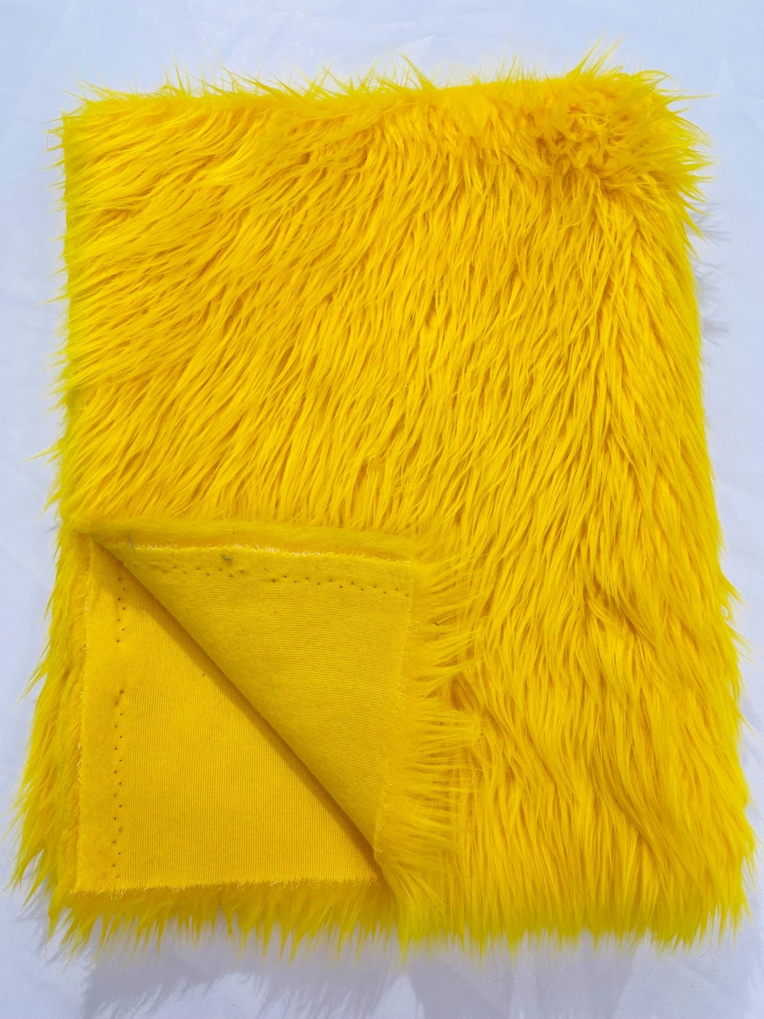 Yellow Shaggy Faux Fur Fabric: Luxury Long Pile, 60" Wide - Etsy