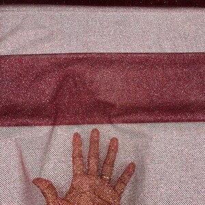 Burgundy Glitter Mesh Fabric, Sparkle Mesh Fabric With Glitter Fabric ...
