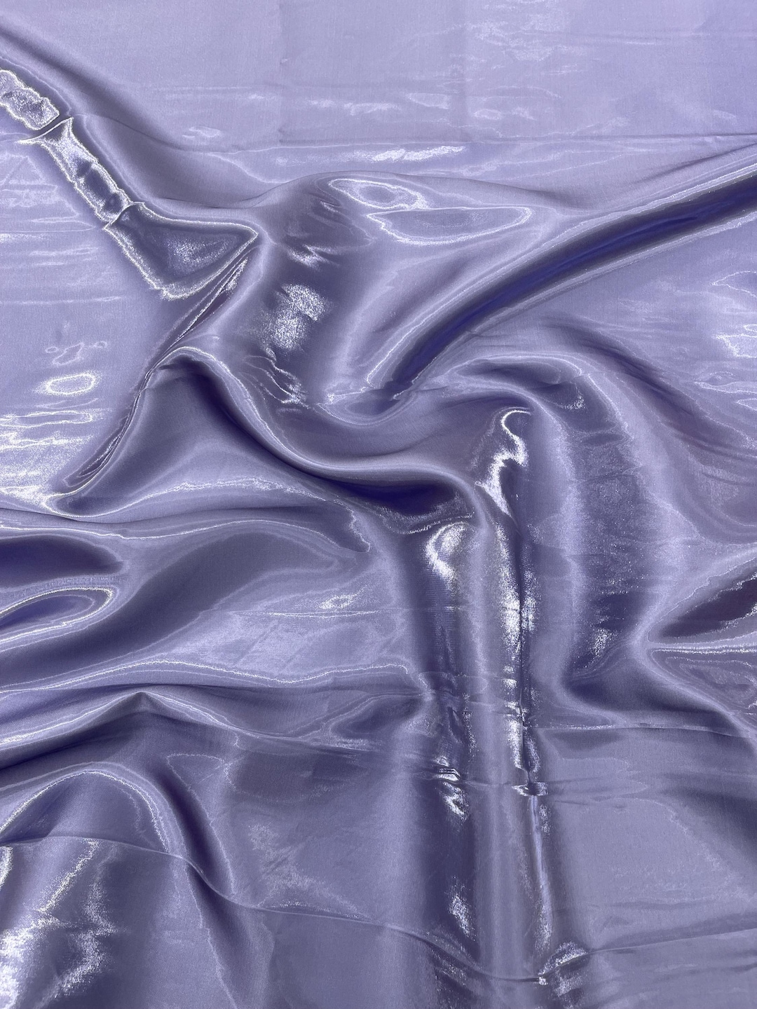 Periwinkle Liquid Crystal Satin Fabric: Ultra Glossy Bridal Satin by ...