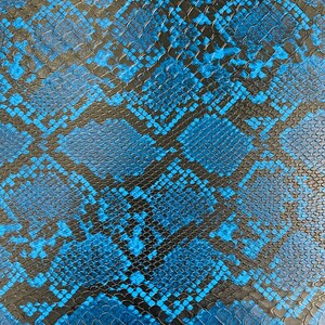 Midnight Blue Snake Skin Embossed Vinyl: Python Faux Leather Upholstery ...