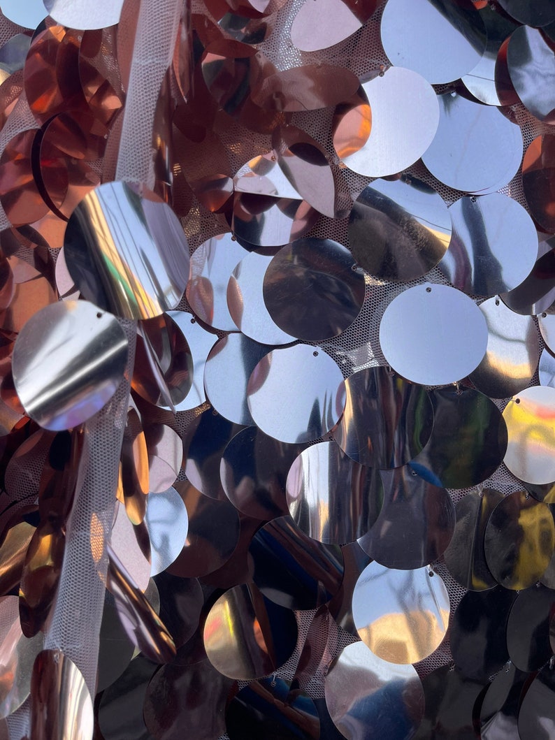 Blush Big Sequin Fabric 1.5 Paillette Circle Sequin Round - Etsy