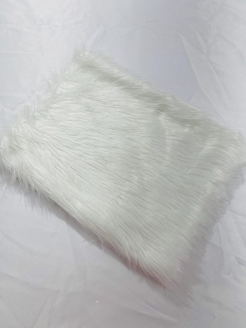 White Shaggy Faux Fur Fabric: Luxury Long Pile, 60" Wide - Etsy