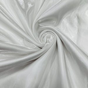 Off White Liquid Crystal Satin Fabric: Ultra Glossy Bridal Satin by the ...