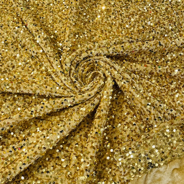 Gold Sequin Dress - Etsy