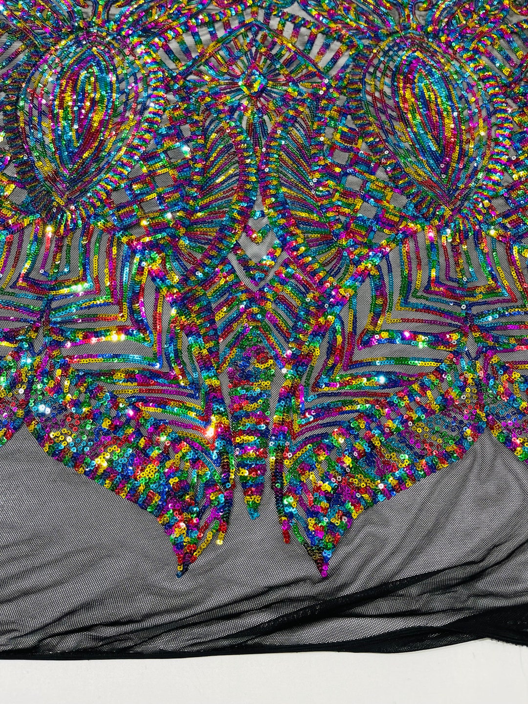 Multi Color Royalty Sequin Fabric | by the Yard | 4 Way Stretch Royalty ...