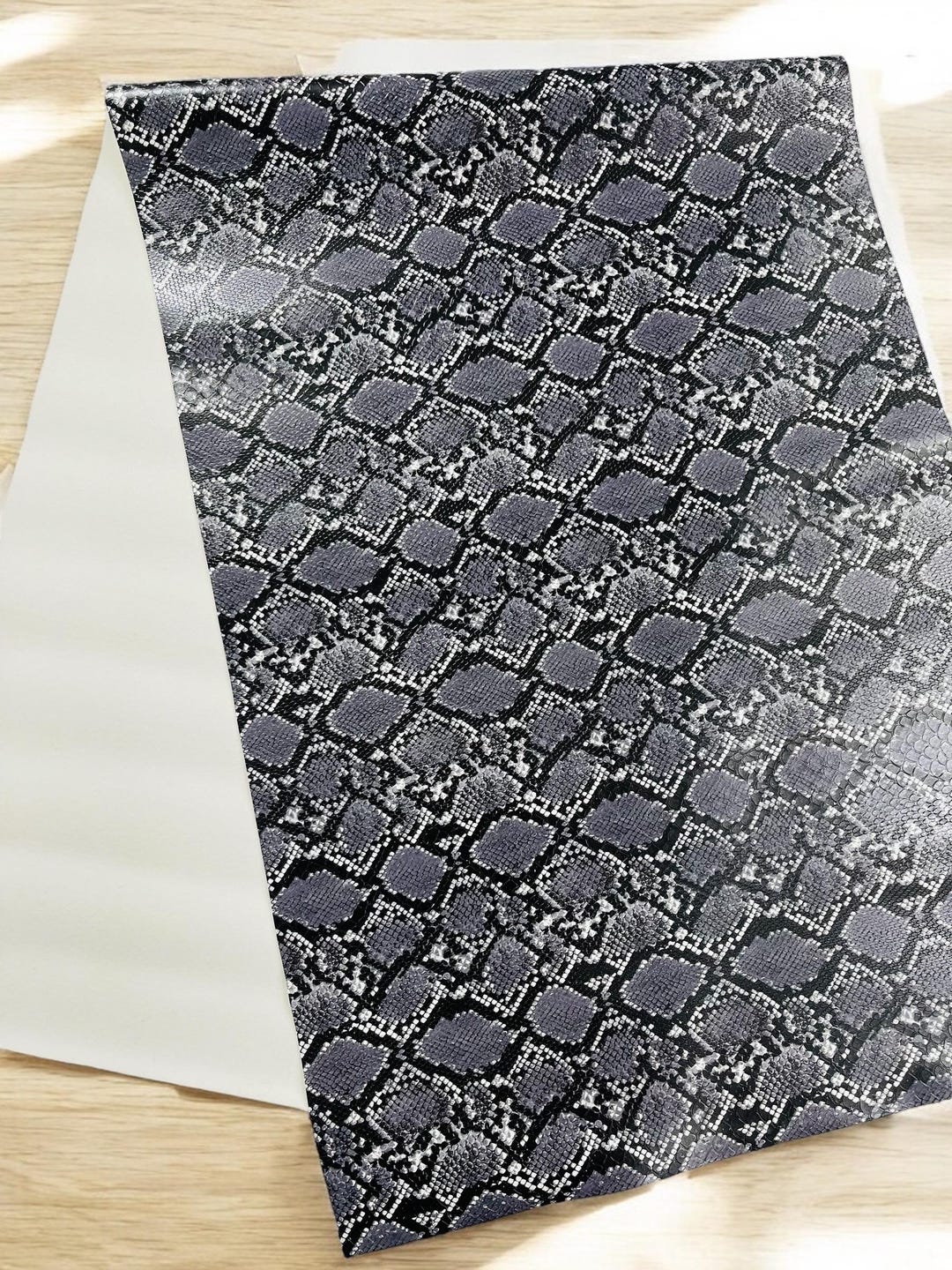 Gray Snake Skin Embossed Vinyl - Python Snake Upholstery Accessory ...