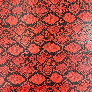Red Snake Skin Embossed Vinyl - Python Snake Upholstery Accessory ...