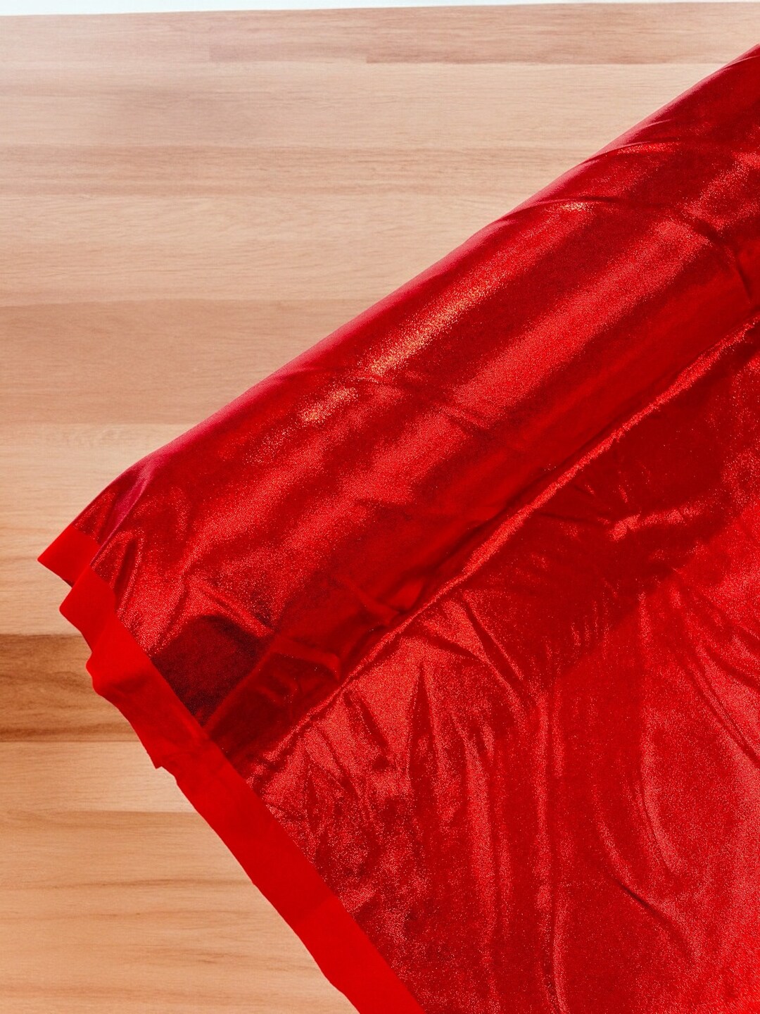 Red Metallic Foil 4 Way Stretch Sold by the Yard, Spandex Fabric Foggy ...