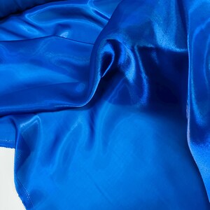 Royal Blue Liquid Crystal Chiffon Fabric: Glossy Bridal Sheen by the ...