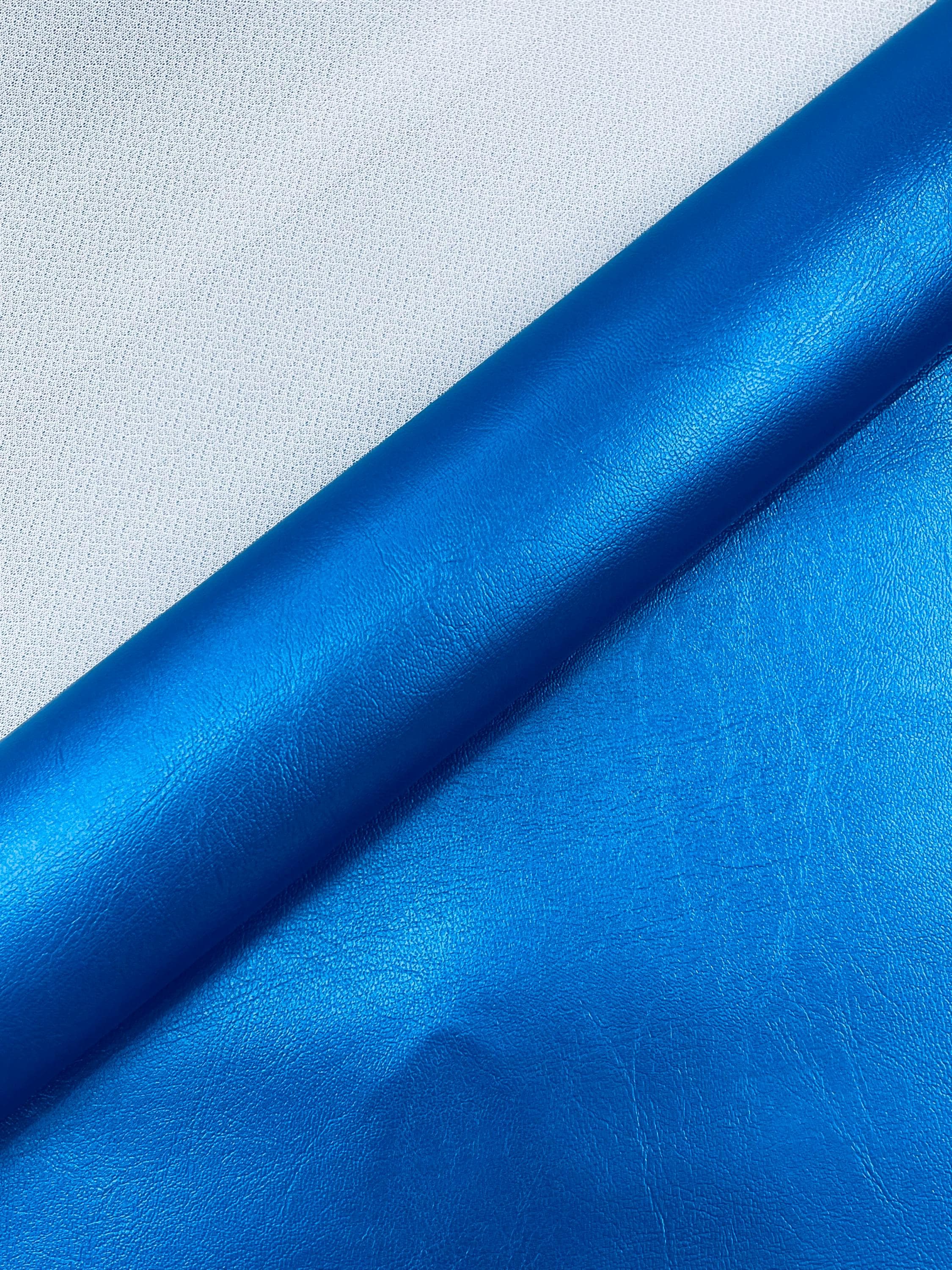 Metallic Blue Marine Vinyl Fabric: Waterproof Pleather Upholstery - 54 ...