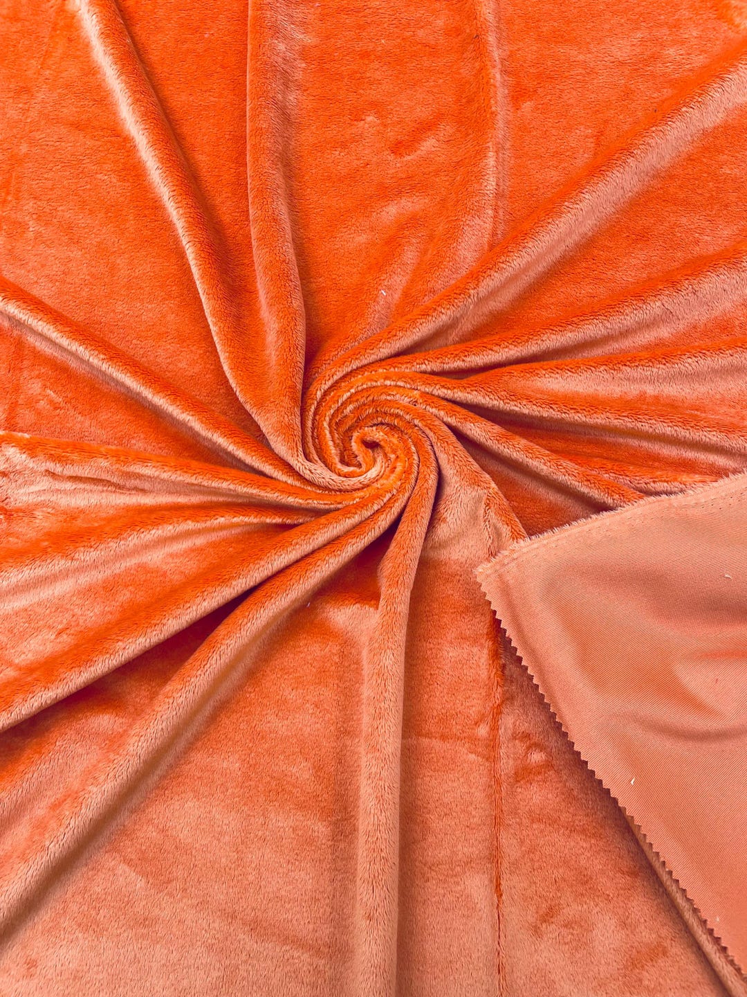 Orange Minky Fabric by the Yard: Ultra Soft 2-way Stretch, 60" Wide - Etsy