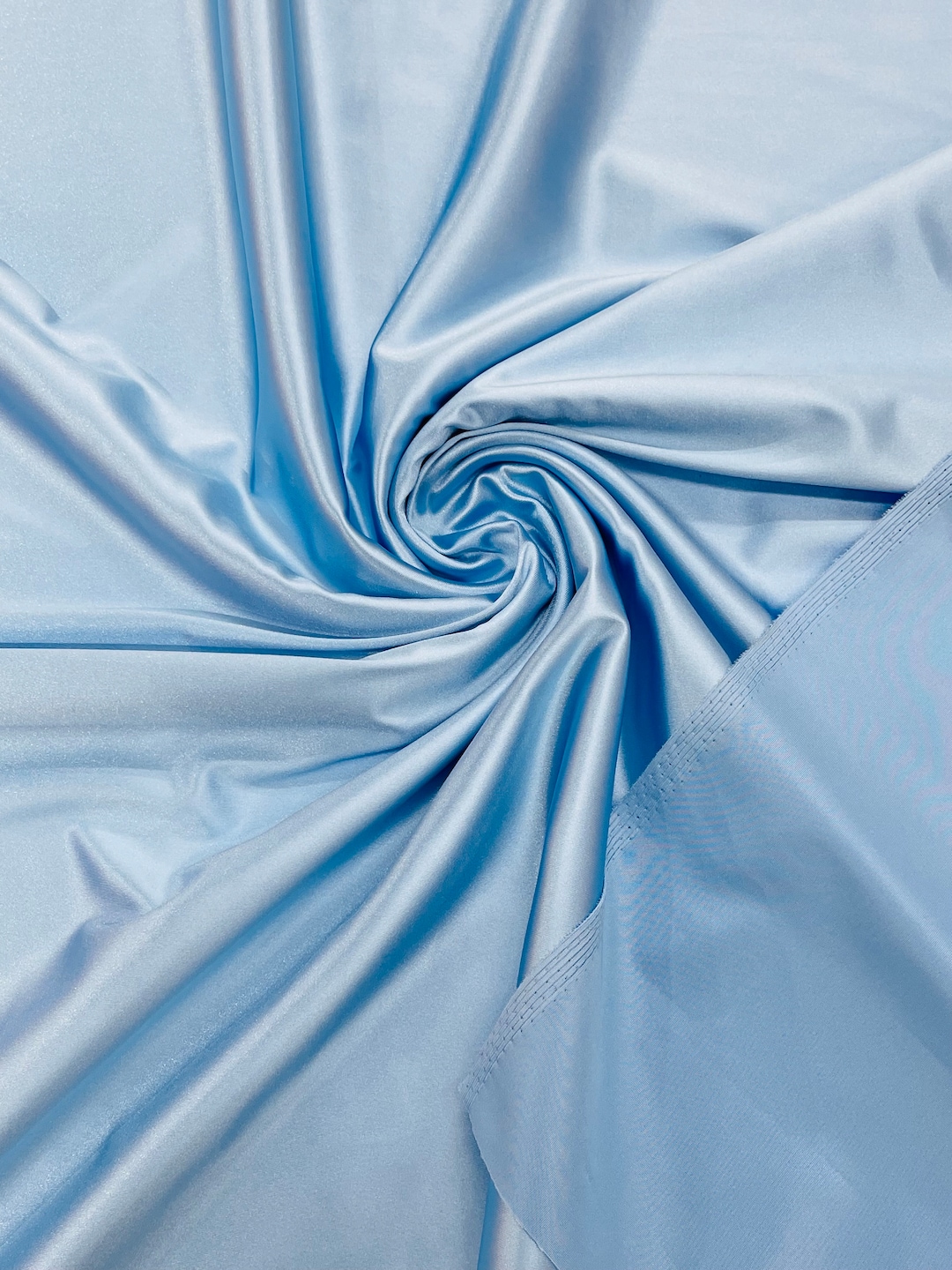Baby Blue Shiny Spandex Fabric: 4-way Stretch Polyester, Sold by the ...
