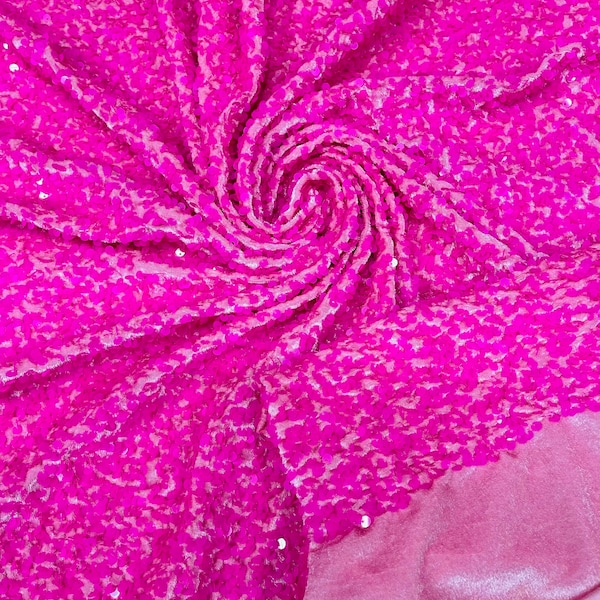 Pink Sequin Fabric - Etsy