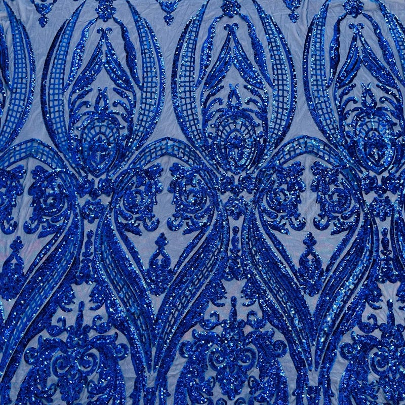 Royal Blue Damask - Etsy
